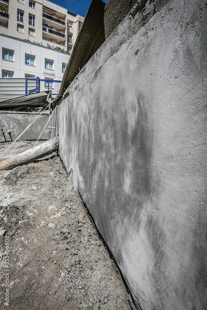 Sprayed concrete for building construction Stock Photo | Adobe Stock