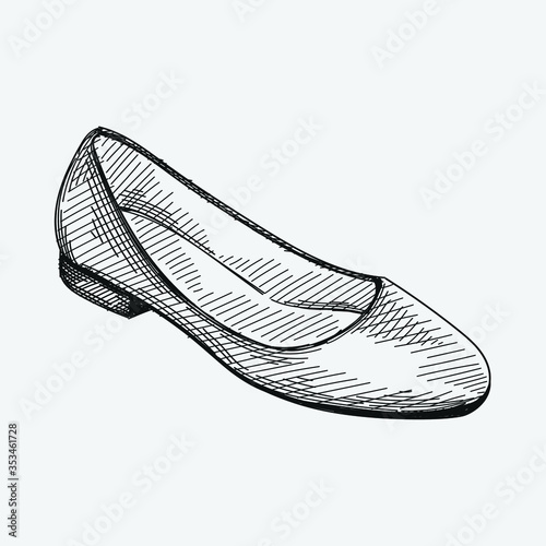 How To Draw Flats Shoes