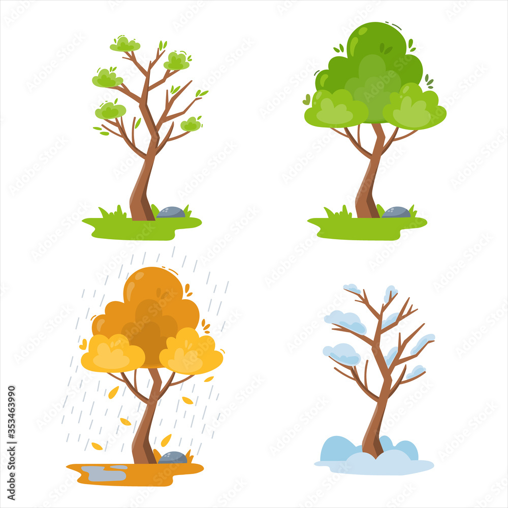 Seasons Tree Clip Art