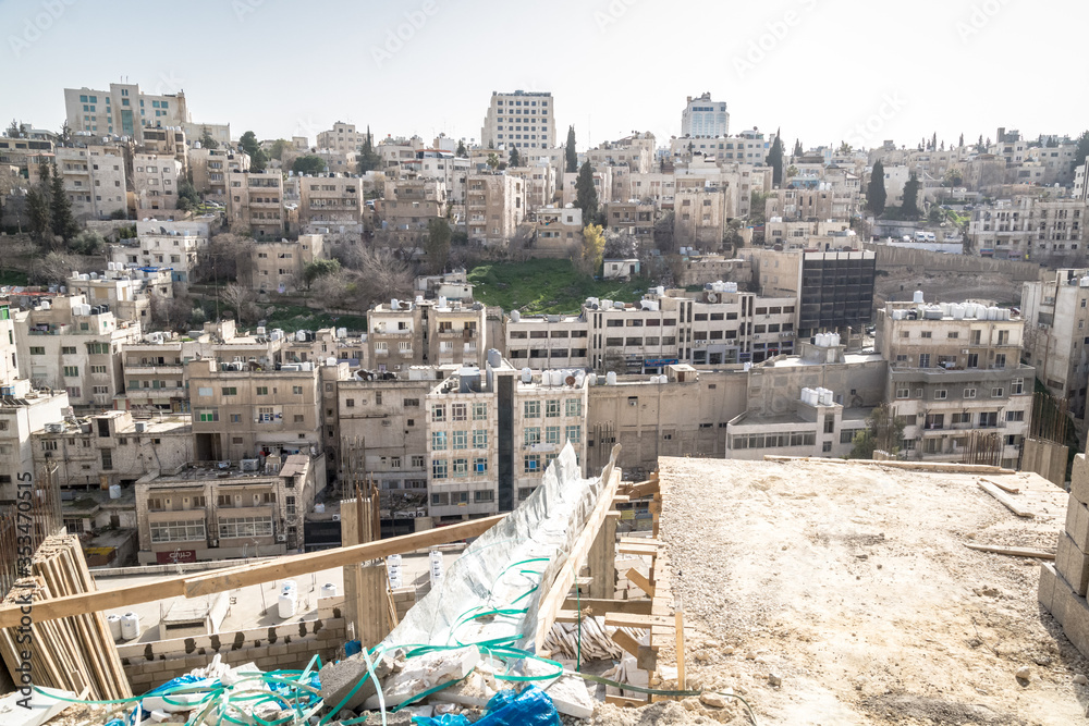 AMMAN, JORDAN - FEBRUARY 15: Streets of Amman the capital city of ...