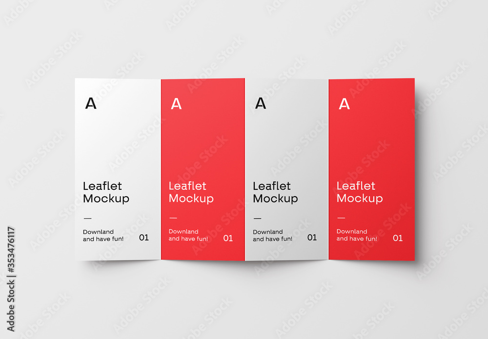 Four Fold Brochure Mockup Stock Template | Adobe Stock