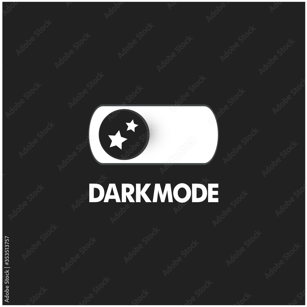 Day and night switch interface design. Vector for mobile and web. Vector darkmode switch ...