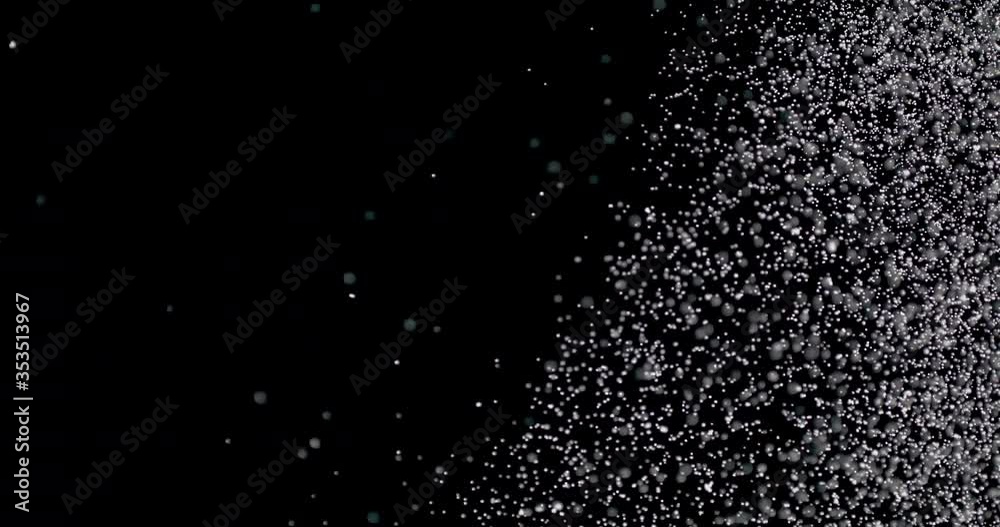 Snowstorm at night. It shows the white particles falling from the sky ...