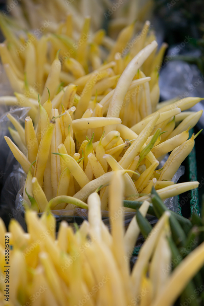 Wax beans, which are pale yellow in color, are a type of snap bean with ...