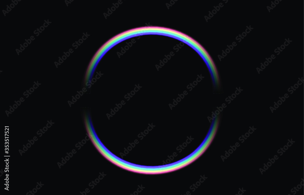 Rainbow. Vector realistic illustration of arch in spectum colors. Stock ...