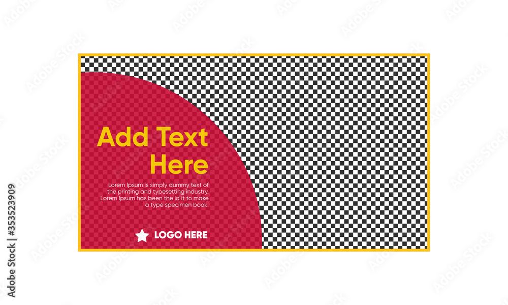 Youtube Thumbnail template Design - vector Stock Vector | Adobe Stock