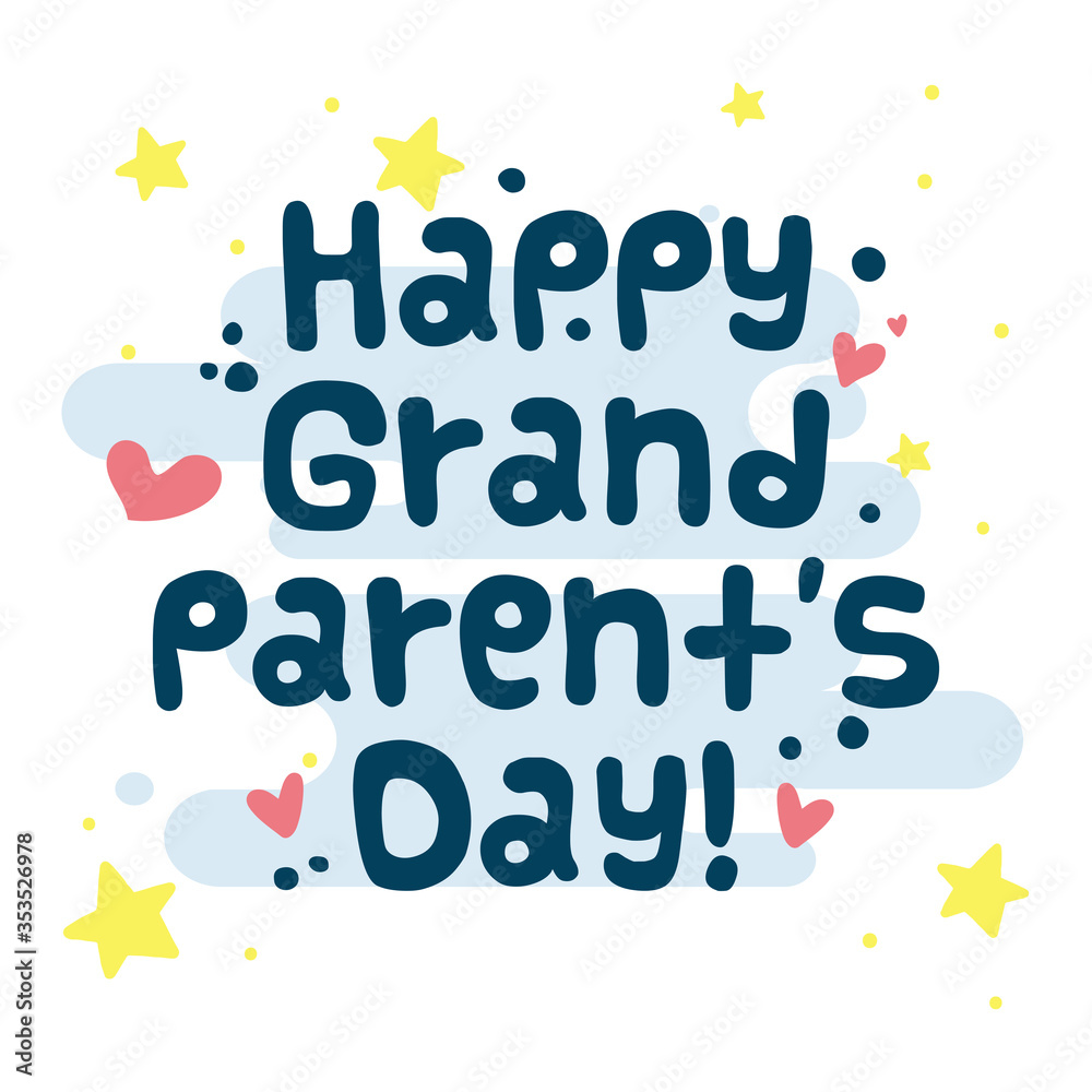 Happy grandparents day card Stock Vector | Adobe Stock