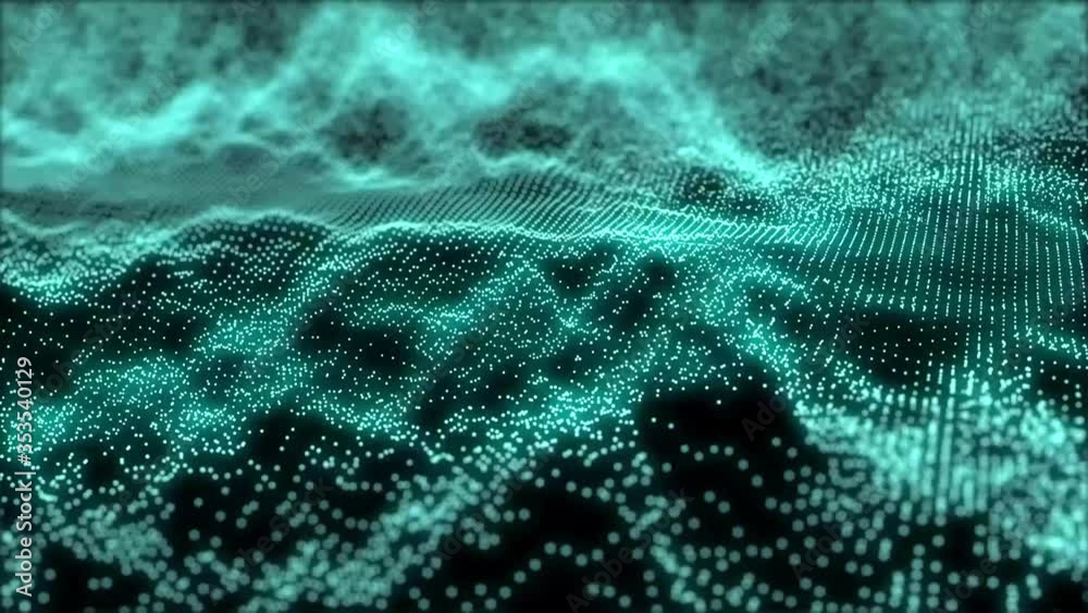 Stockvideon Particle explosion abstract motion background. A wave of ...