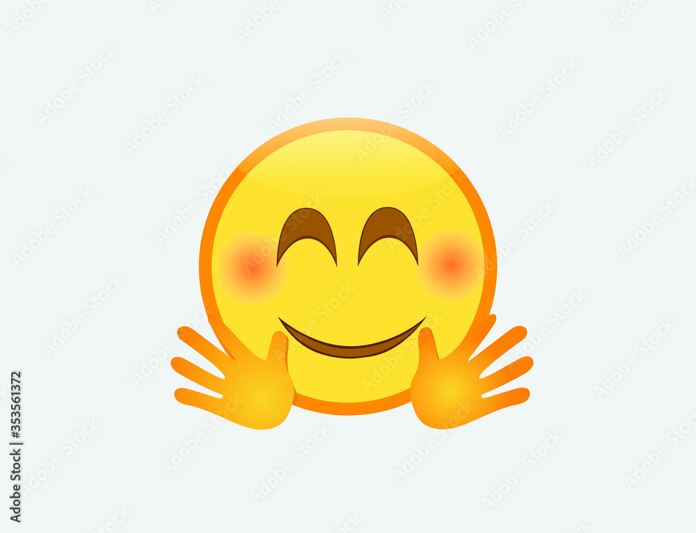 Vector illustration of Hugging Face Stock Vector | Adobe Stock