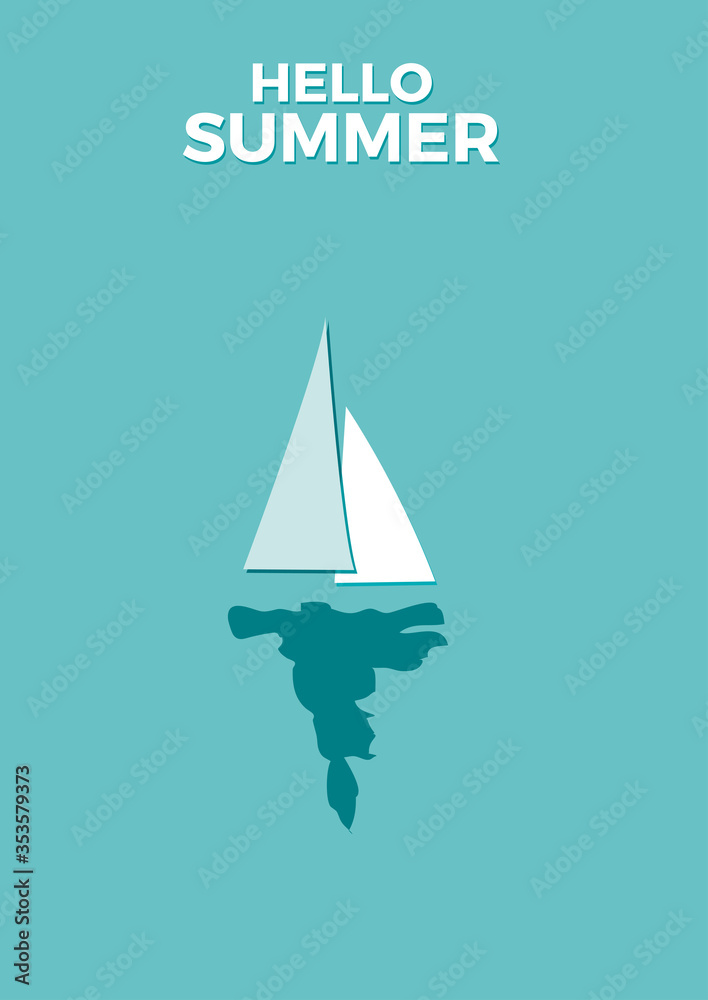 Sailing ship. Design template for Brochure, Flyer or Depliant for ...