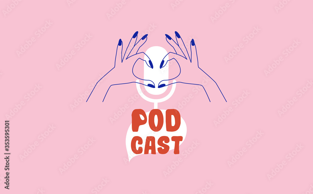 Podcast Cover art design. Creative podcast background. Vector Stock ...