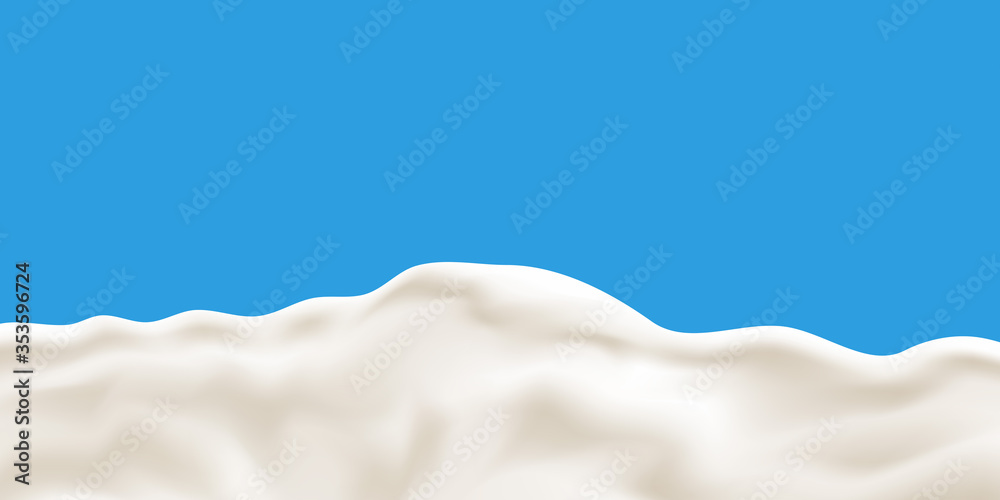 Pouring natural milk and big splash realistic illustration. Bitmap copy ...