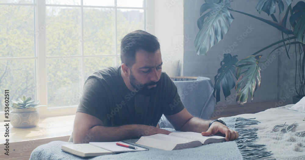 Man praying and murmuring Stock Photo | Adobe Stock