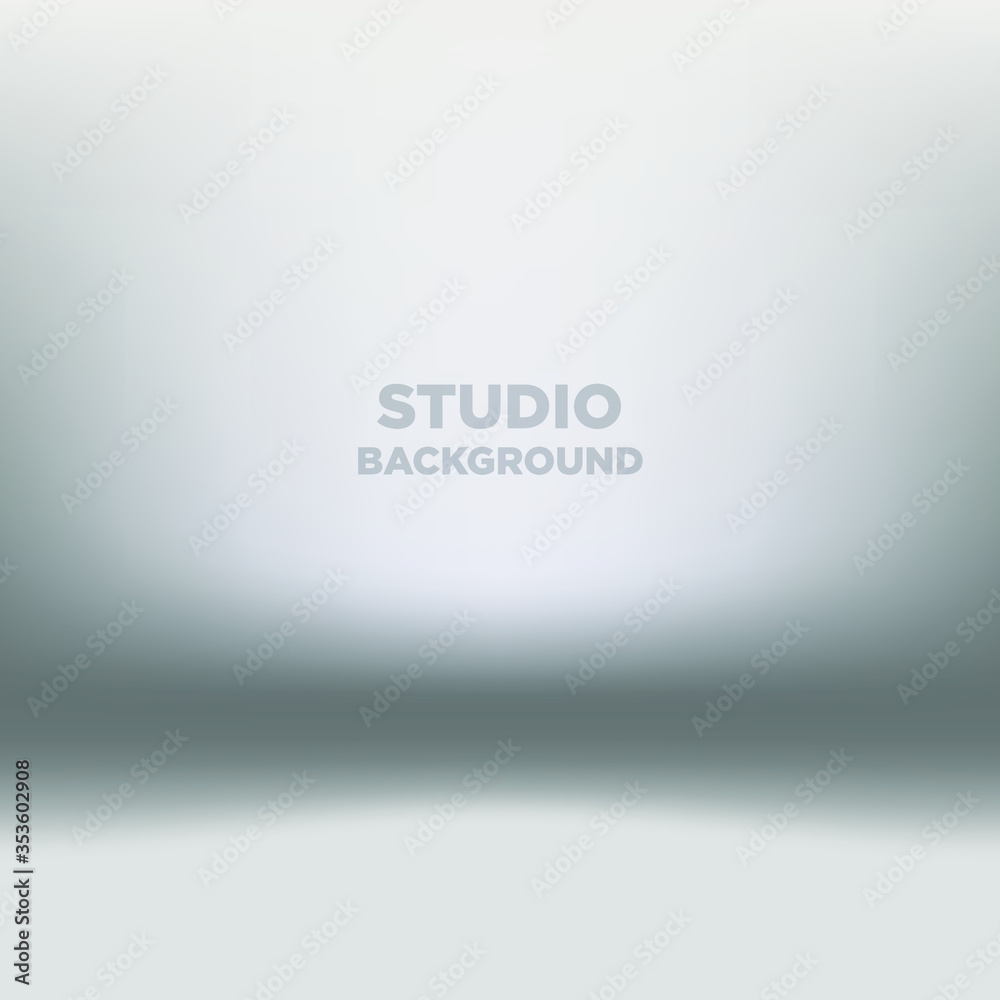 White studio room background with spotlight gradient for premium ...