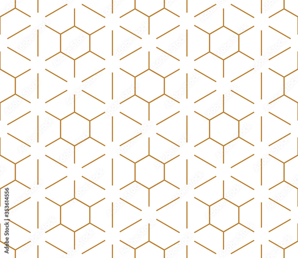 Vector seamless geometric pattern. Gold linear pattern. Wallpapers for ...