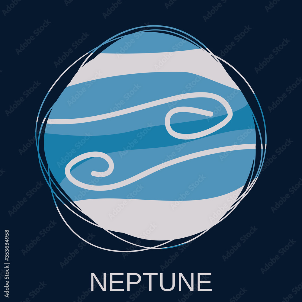 The Planet Neptune. The eighth farthest planet from the Sun in the ...