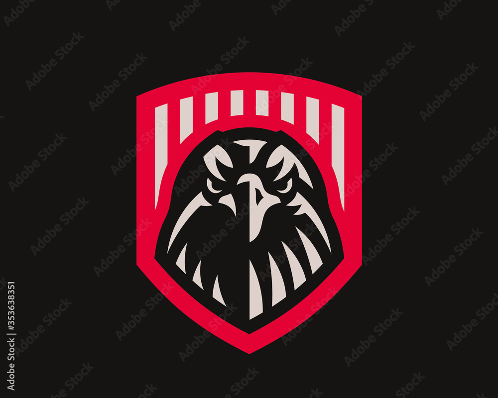 Eagle logo. Hawk emblem design editable for your business. Vector ...