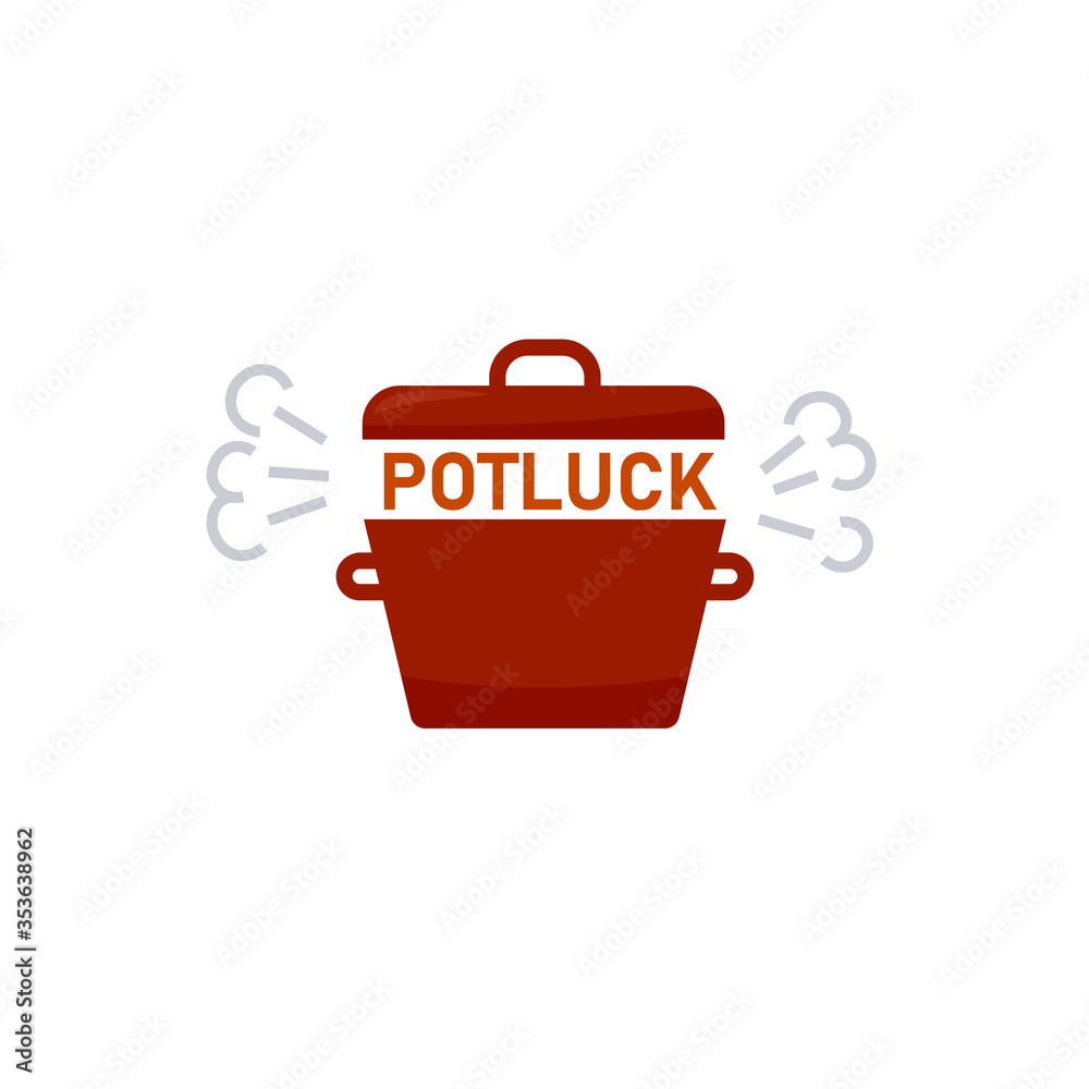 Potluck party icon. Clipart image isolated on white background Stock ...