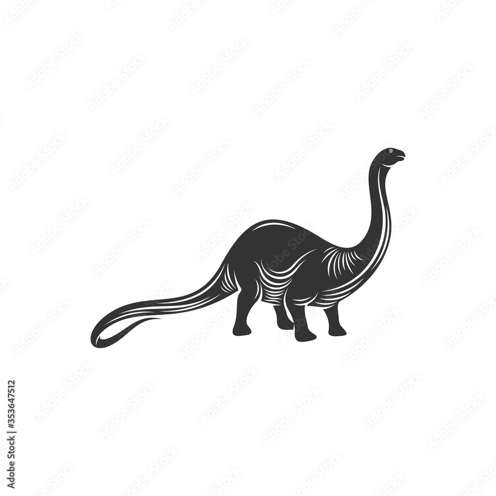 Brontosaurus logo design vector. Icon Symbol. Template Illustration ...