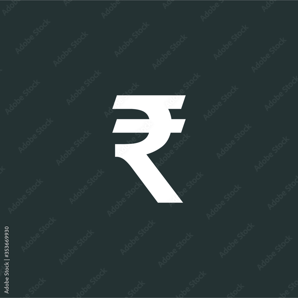 rupee symbol or sign icon, logo isolated symbol vector illustration ...