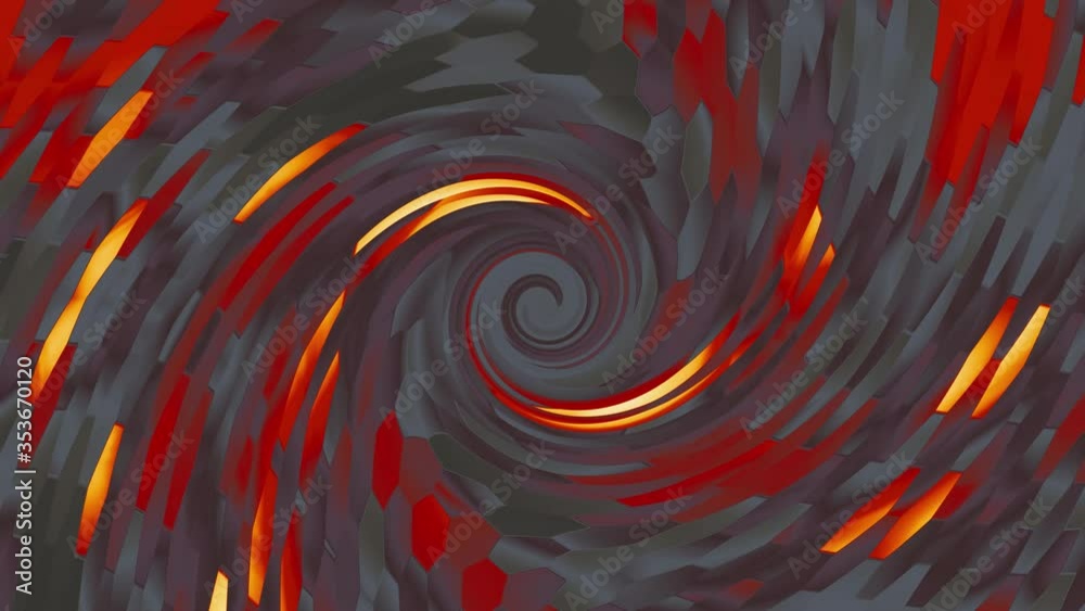 Vidéo Stock Burning Tiles Vortex Abstract Background. Computer ...