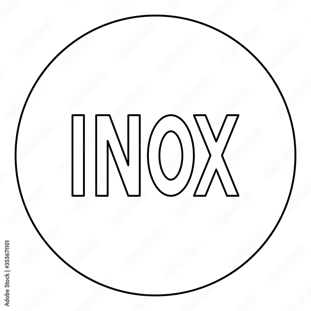 Inox inscription symbol type cooking surfaces sign utensil destination ...