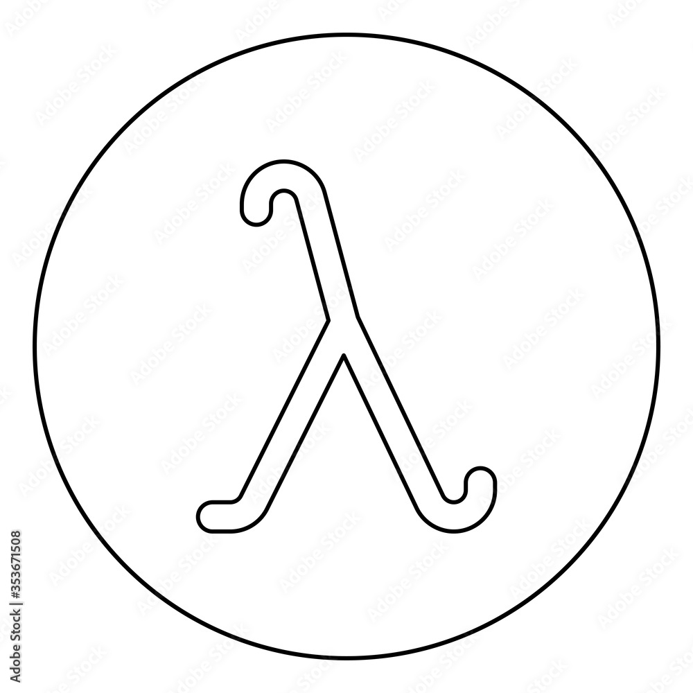Vecteur Stock Lambda greek symbol small letter lowercase font icon in ...