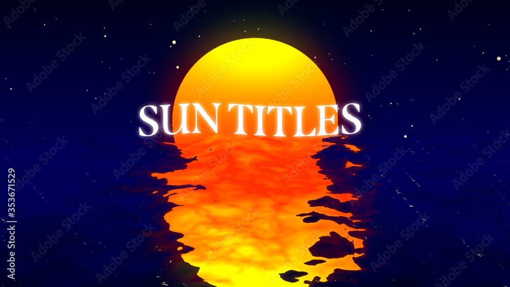 Calming Sun and Moon Titles Stock Template | Adobe Stock