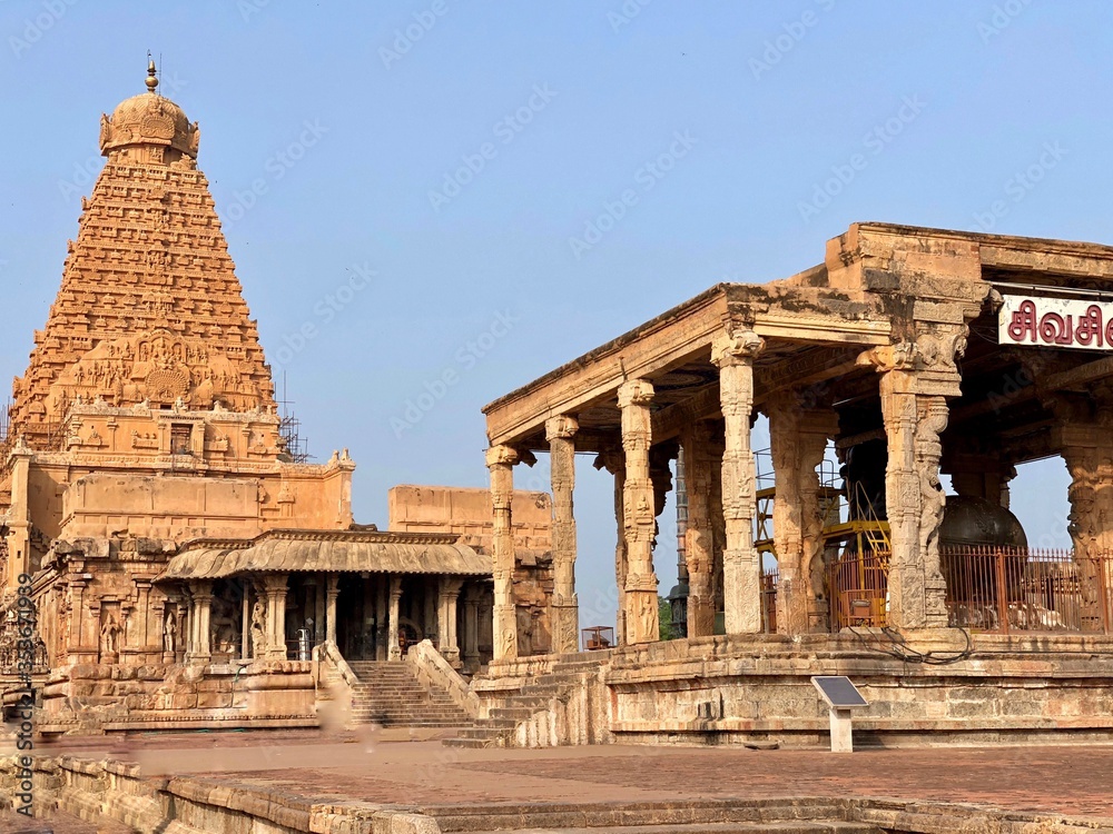 Brihadeeswarar temple in Thanjavur, Tamil nadu. This is the Hindu ...