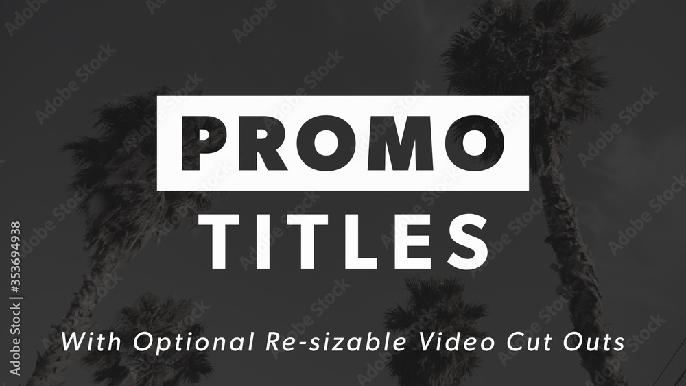 Promo Titles with Optional Video Cut Outs Stock Template | Adobe Stock