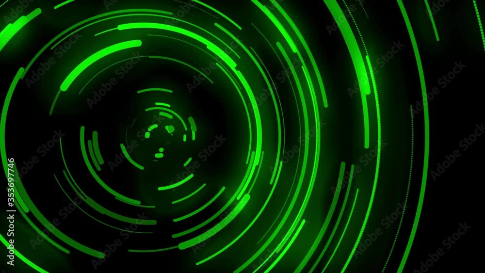 3D animated background, green curve movement, curve being distributed ...