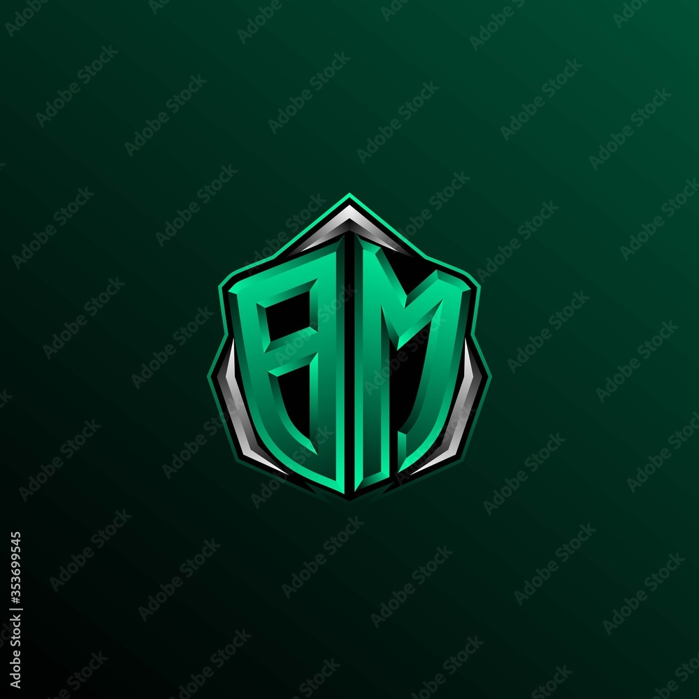 Initial BM logo design, Initial BM logo design with Circle style, Logo ...