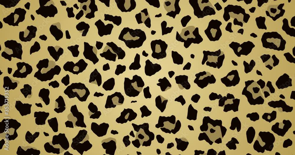 3d abstract leopard animated print. Seamless looping animation with ...