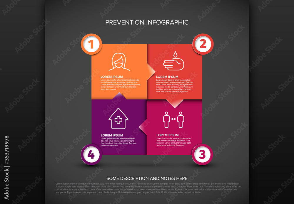 Coronavirus Infographic Layout Stock Template | Adobe Stock