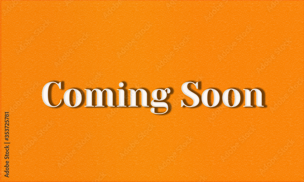 coming soon banner design in orange color with abstract Stock Photo ...