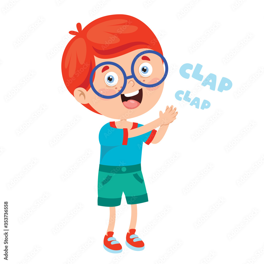 Cartoon Concept Of Clapping Hands Stock Vector | Adobe Stock