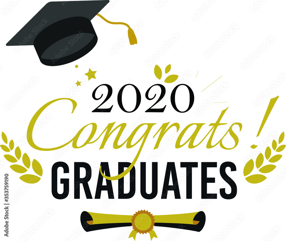 Class of 2020. Modern calligraphy. Vector illustration. Hand drawn ...