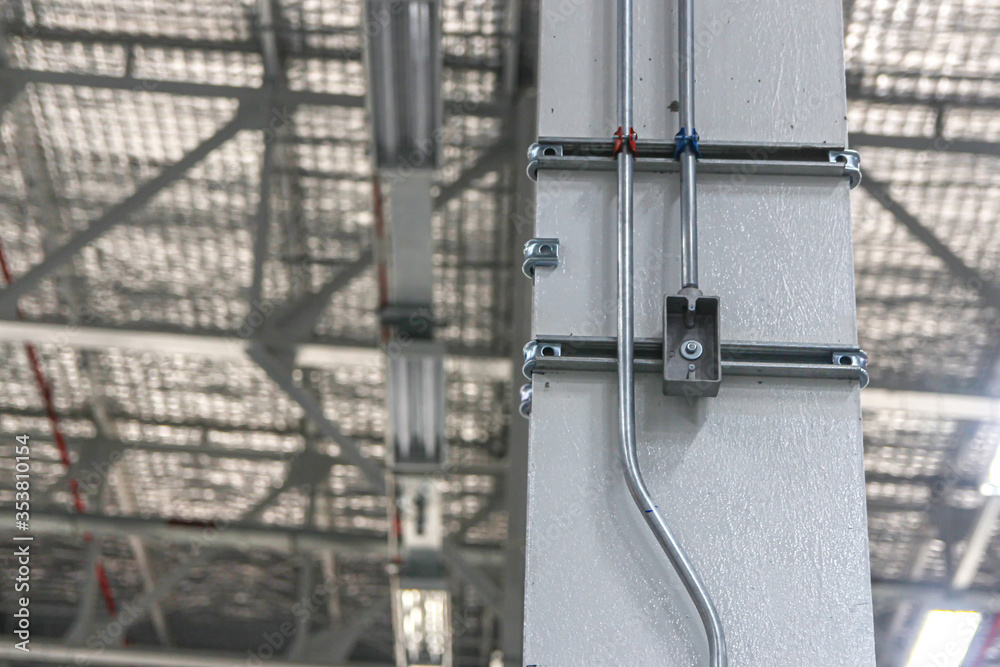 Power Plug for factory,installation imc conduit and support at wall for ...