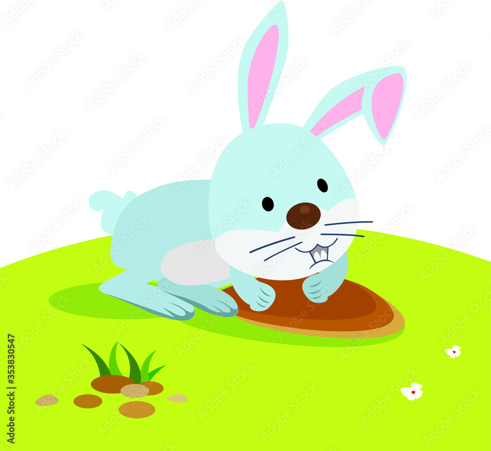 Rabbits Digging Holes