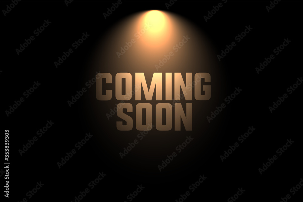 coming soon background with spot light design Stock Vector | Adobe Stock