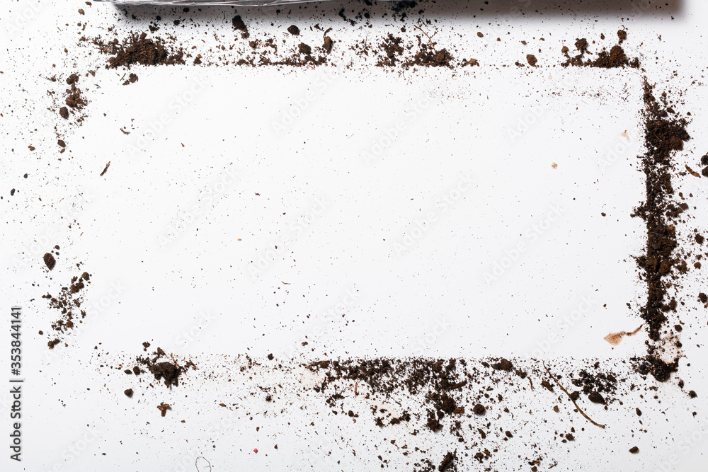 Ground on white background. Natural soil texture Stock Photo | Adobe Stock