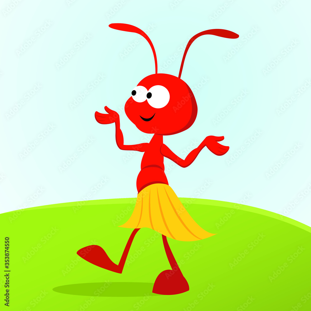 Female ant. Vector illustration. Stock Vector | Adobe Stock
