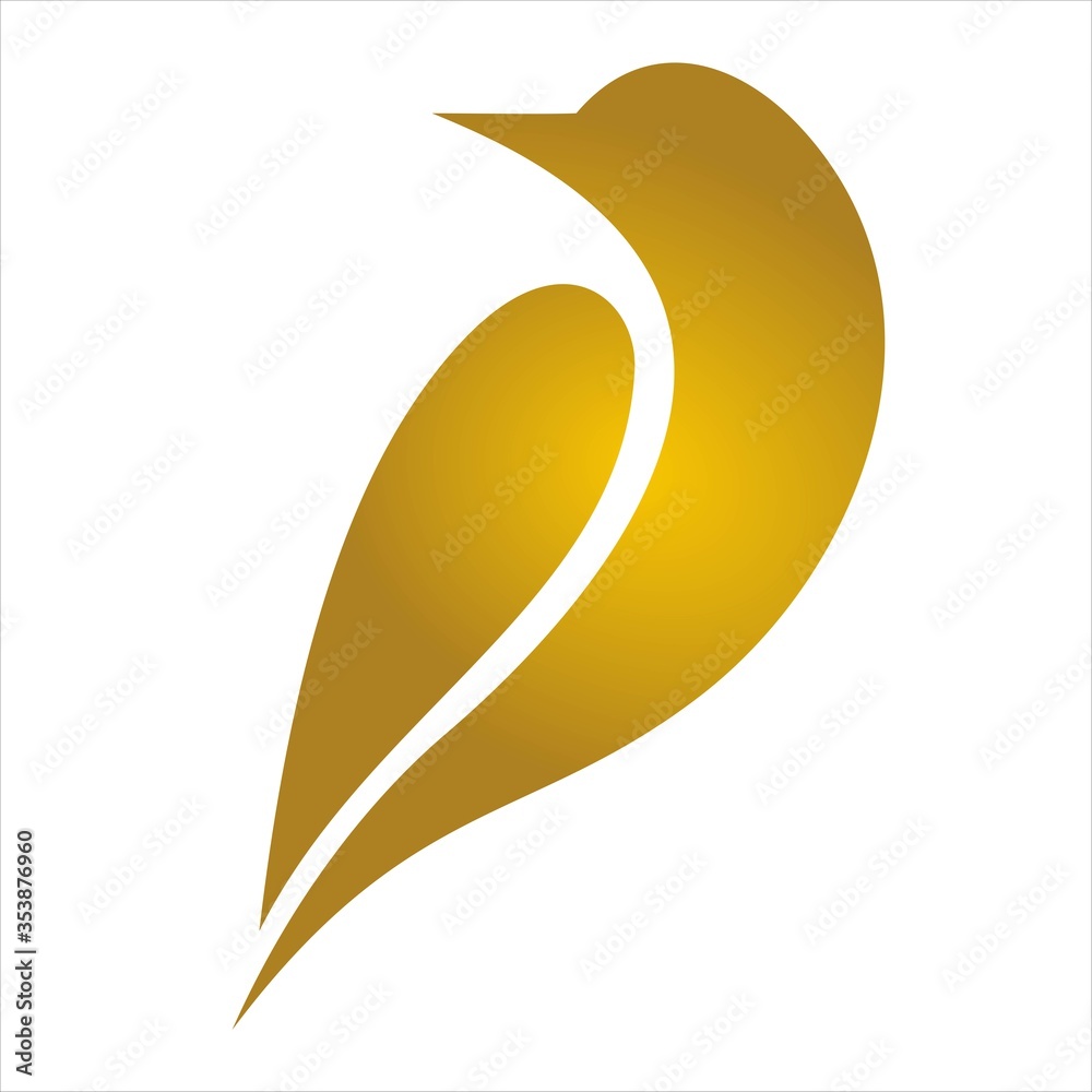 bird gold logo design template Stock Vector | Adobe Stock