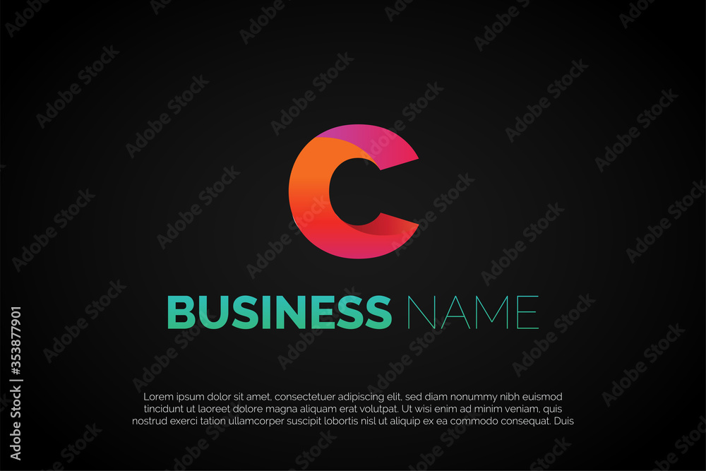 Modern Alphabet Letter C Logo Template Stock Vector | Adobe Stock