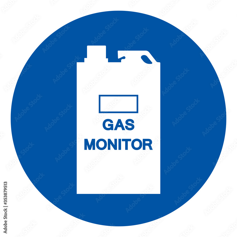 Carbon Monoxide Gas Monitor Symbol Sign, Vector Illustration, Isolate ...