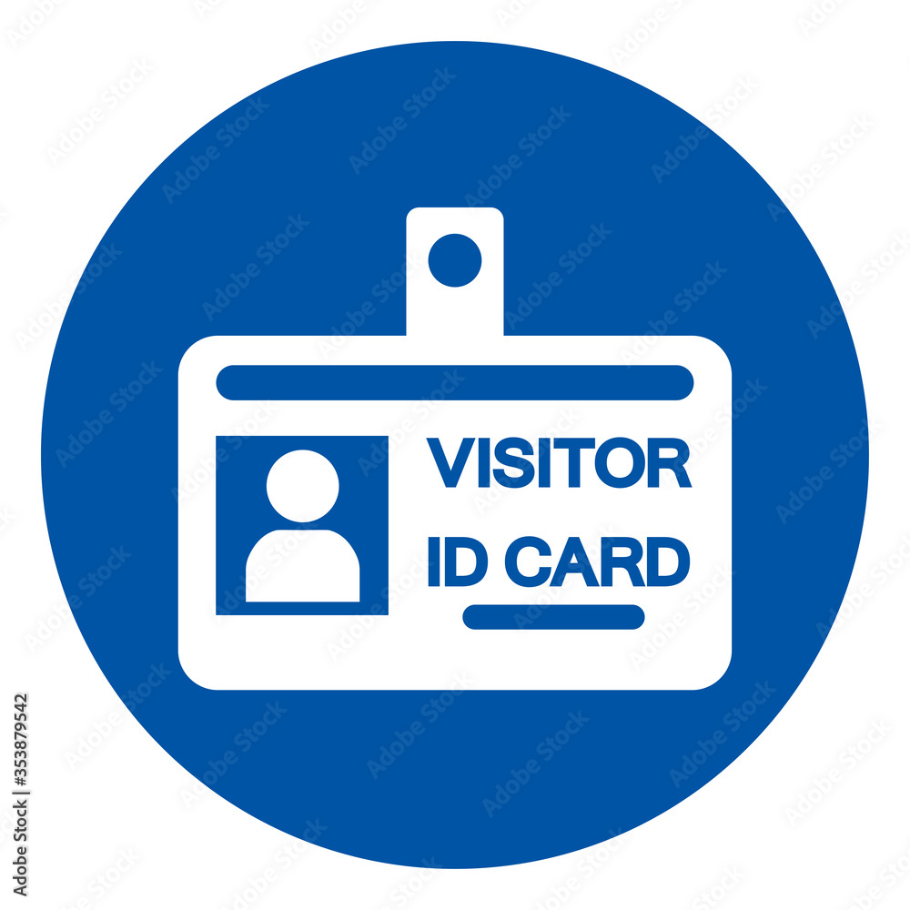 Visitor ID Card Symbol Sign, Vector Illustration, Isolate On White ...