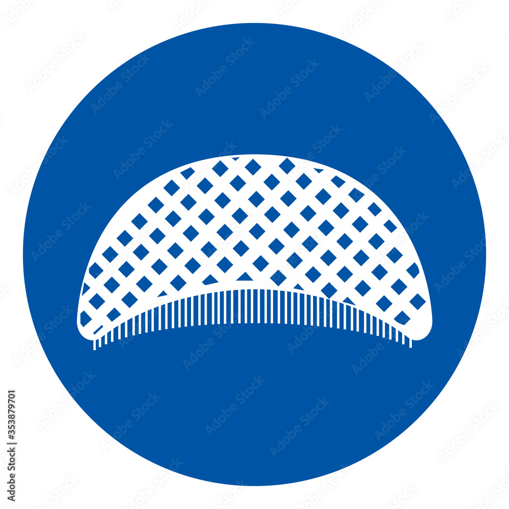Hair Net Symbol Sign, Vector Illustration, Isolate On White Background ...