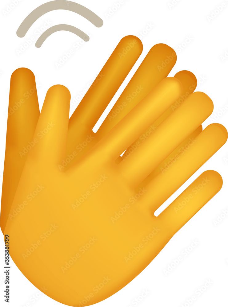 Vector emoji. Smiling emoji. Happy. Cute hand emoticon isolated on ...