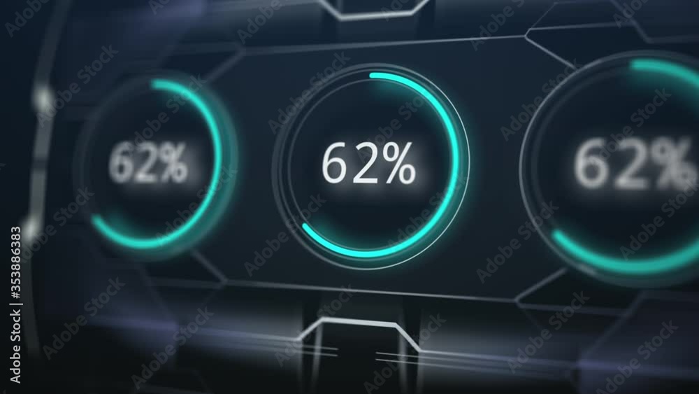 Video Card Computer Processor Or Circuit Uploading Data Dynamic Indicator Fast Network