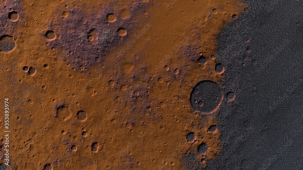 Abstract aerial landscape, texture of a distant planet, texture of an ...